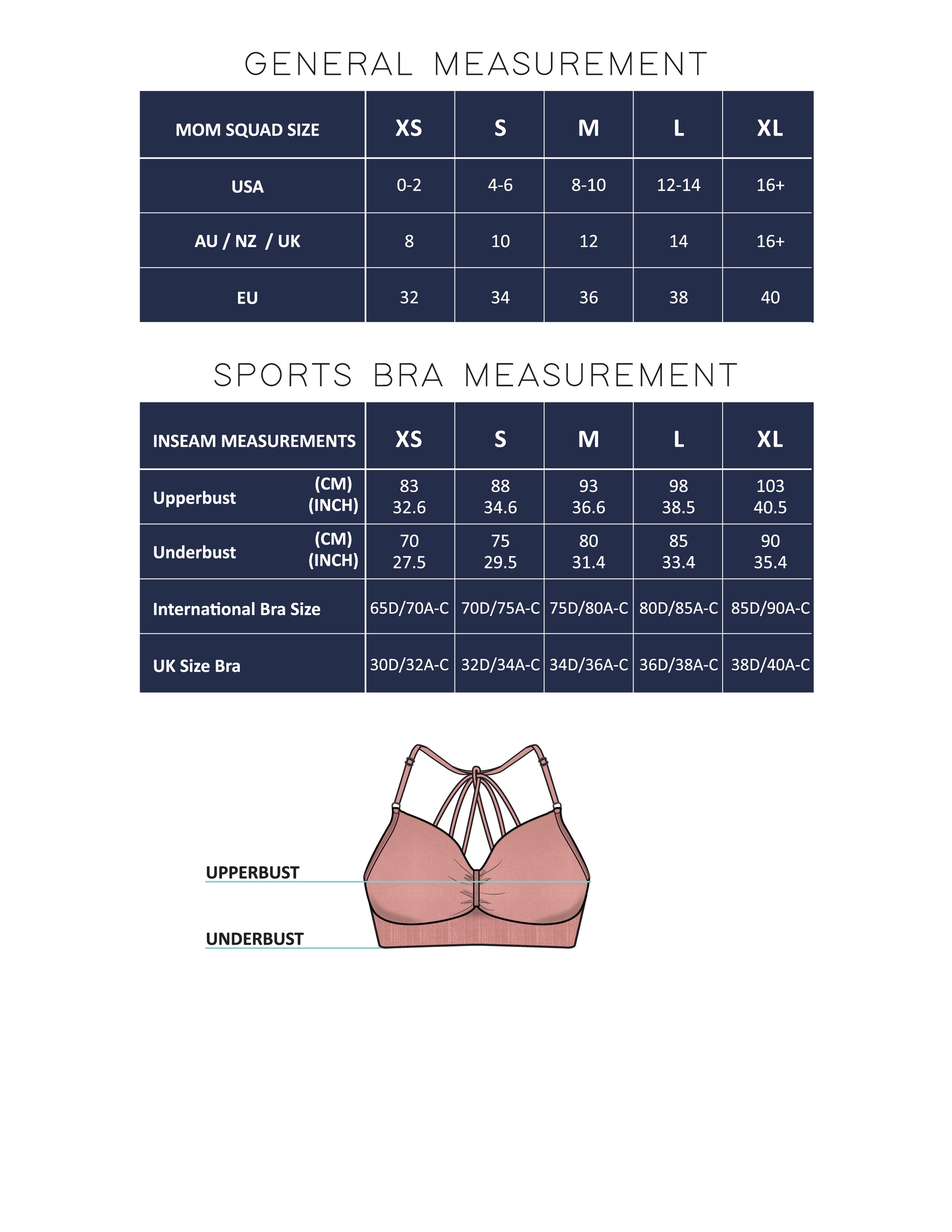 32b size chart
